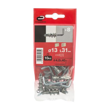 Alcayata 13x31mm x 8 unidades